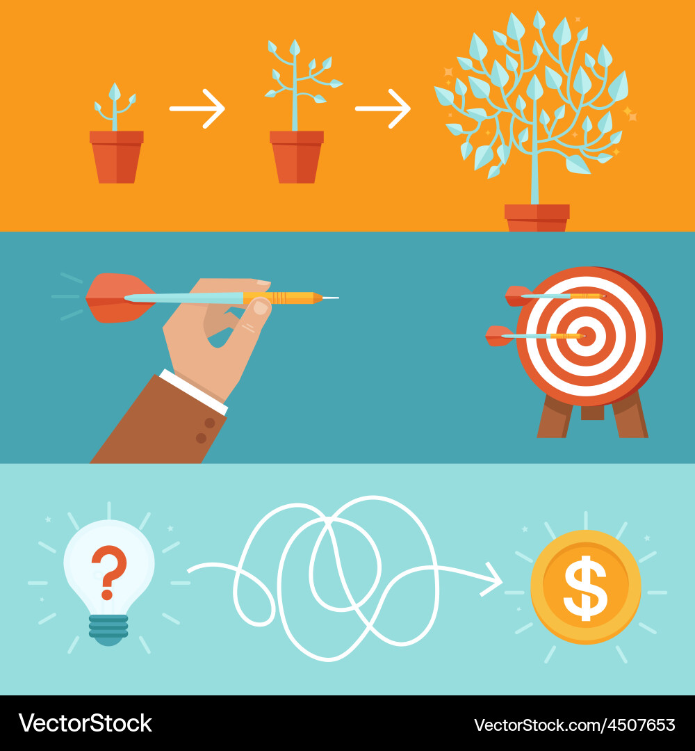 Achievement and realization concepts Royalty Free Vector