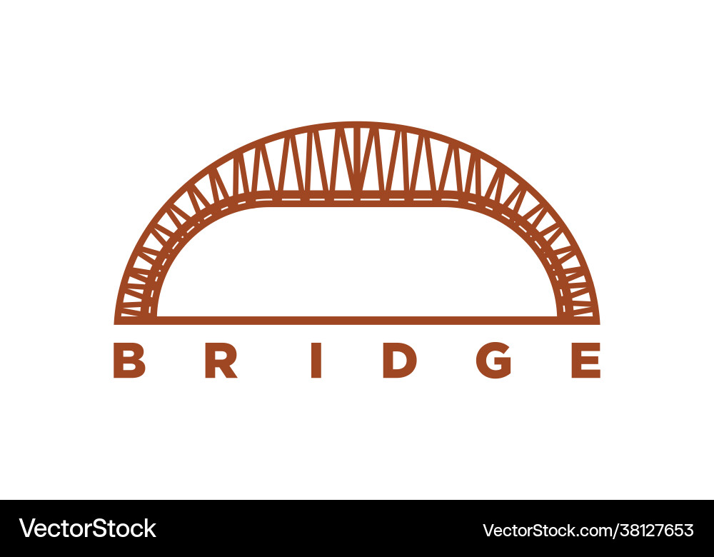 Bridge logo design Royalty Free Vector Image - VectorStock