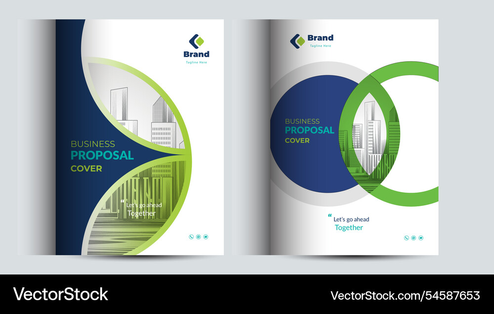 Corporate business proposal cover design template Vector Image