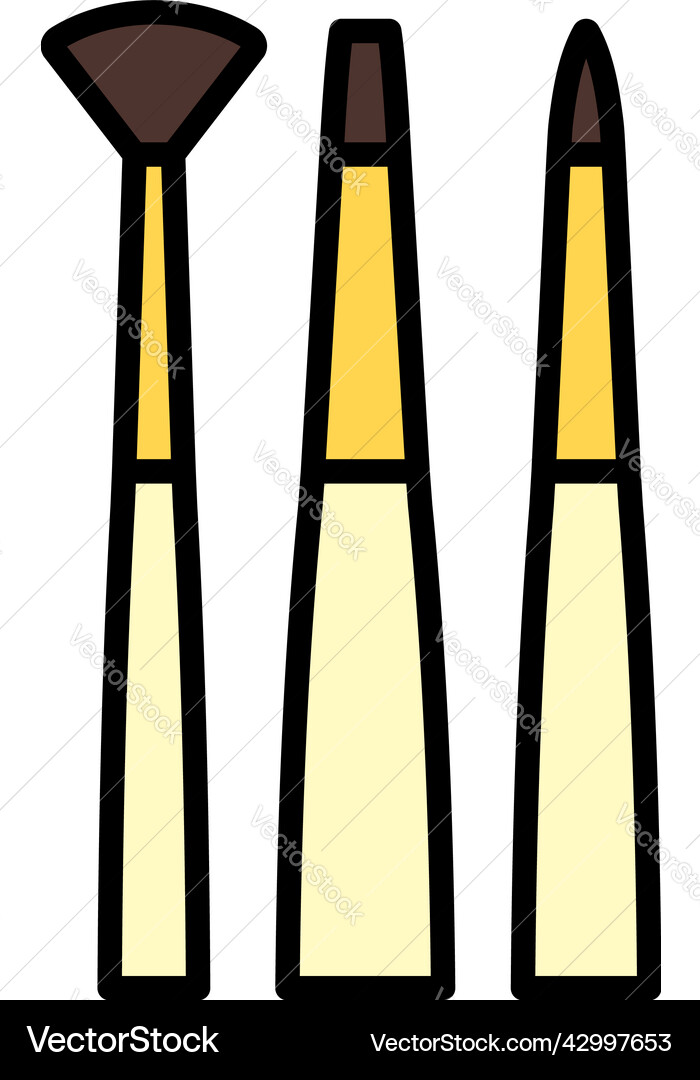 Paint brushes set icon Royalty Free Vector Image