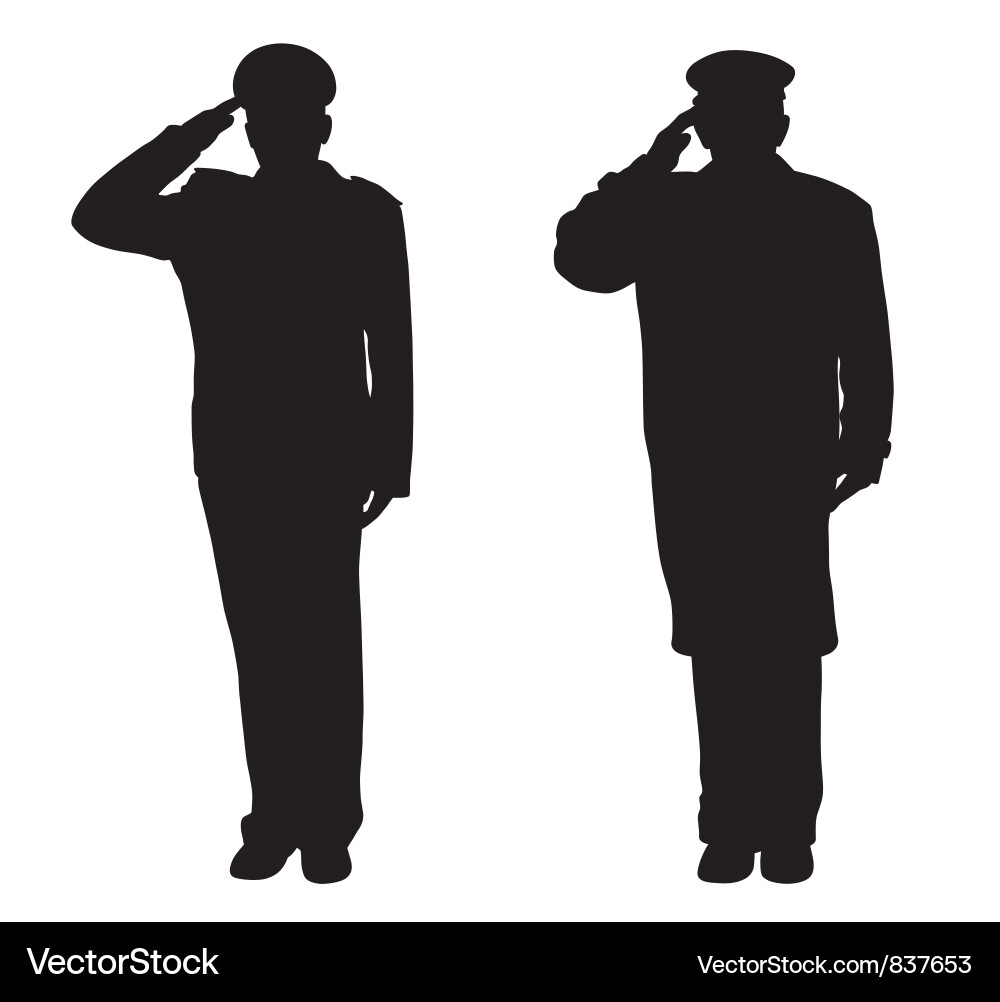 Saluting Royalty Free Vector Image - VectorStock