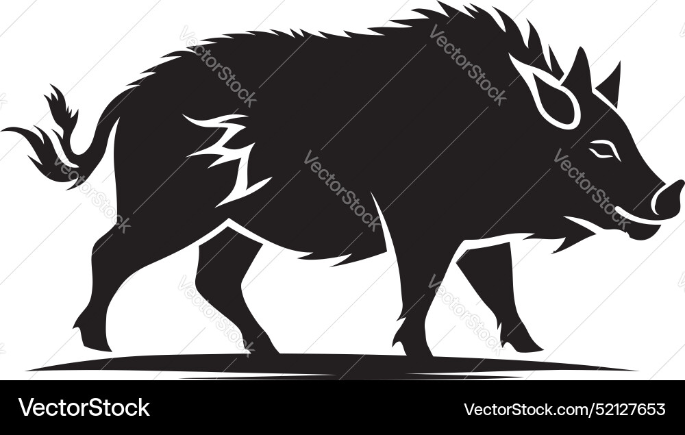Savage swine wild boar icon graphics ferocious Vector Image