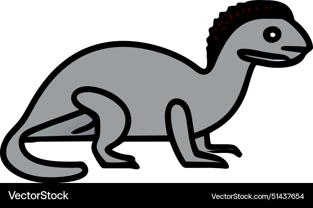 Agama lizard grey icon Royalty Free Vector Image