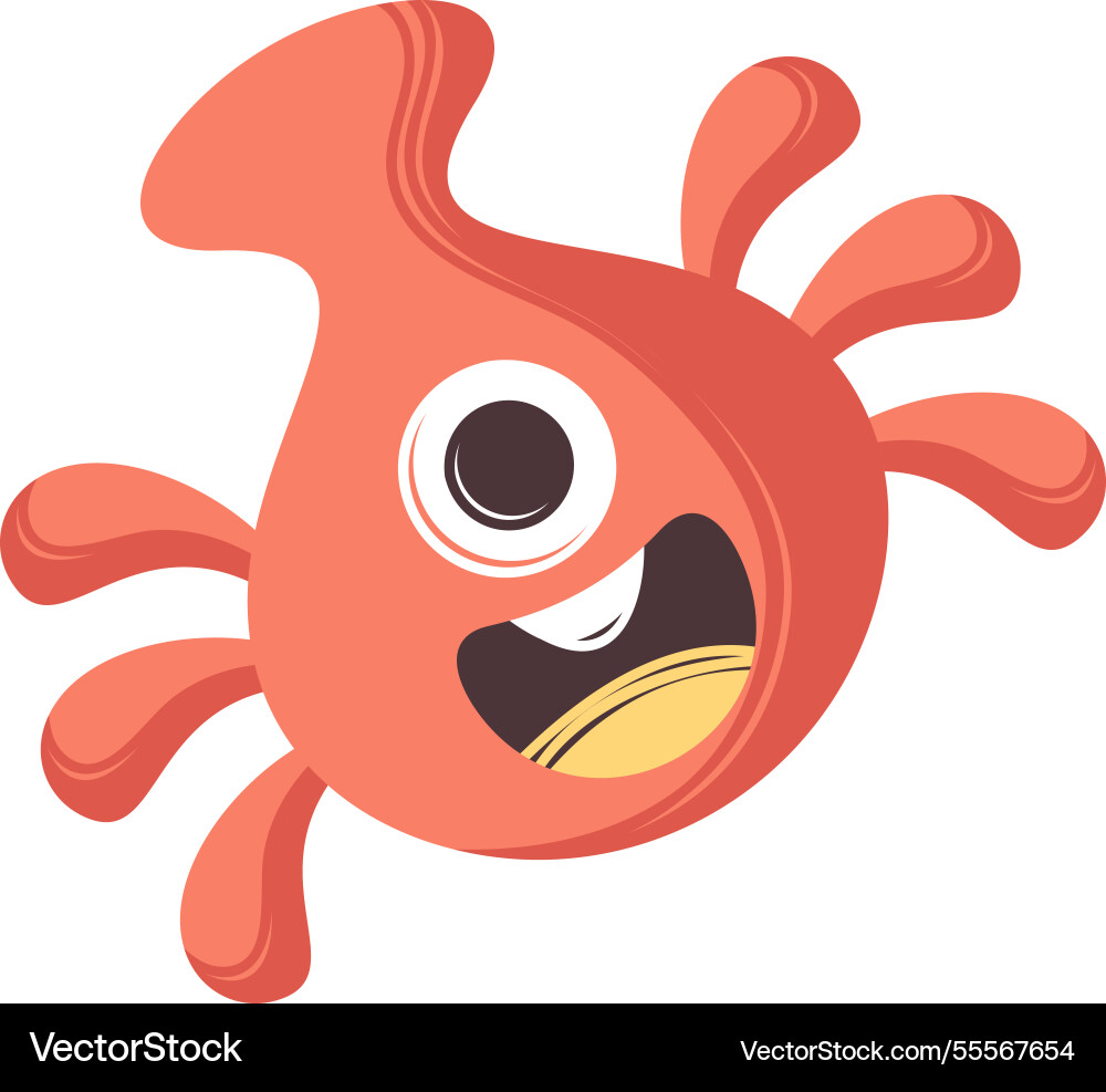 Alien funny space creature character Royalty Free Vector