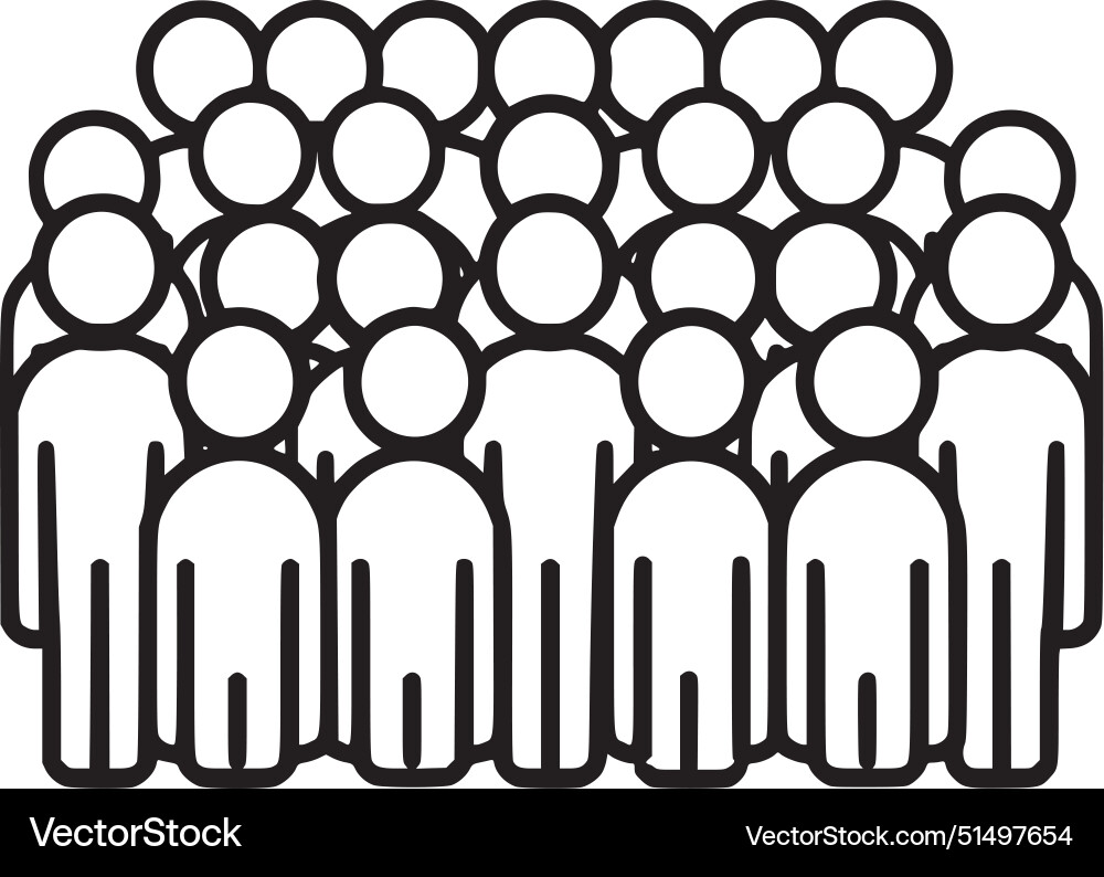 Crowd icon Royalty Free Vector Image - VectorStock