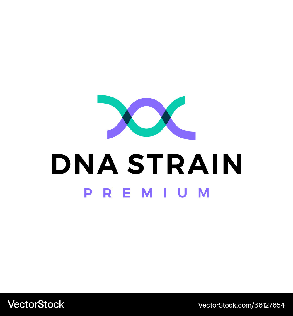 DNA Strain Helix Logo Royalty Free Vector Image