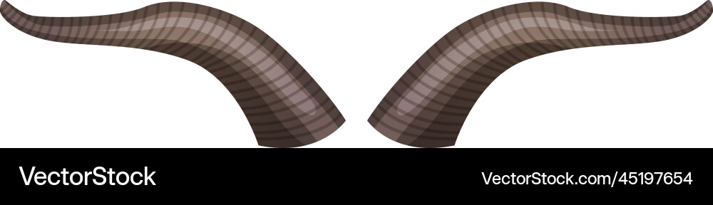 Horns Mask Composition Royalty Free Vector Image