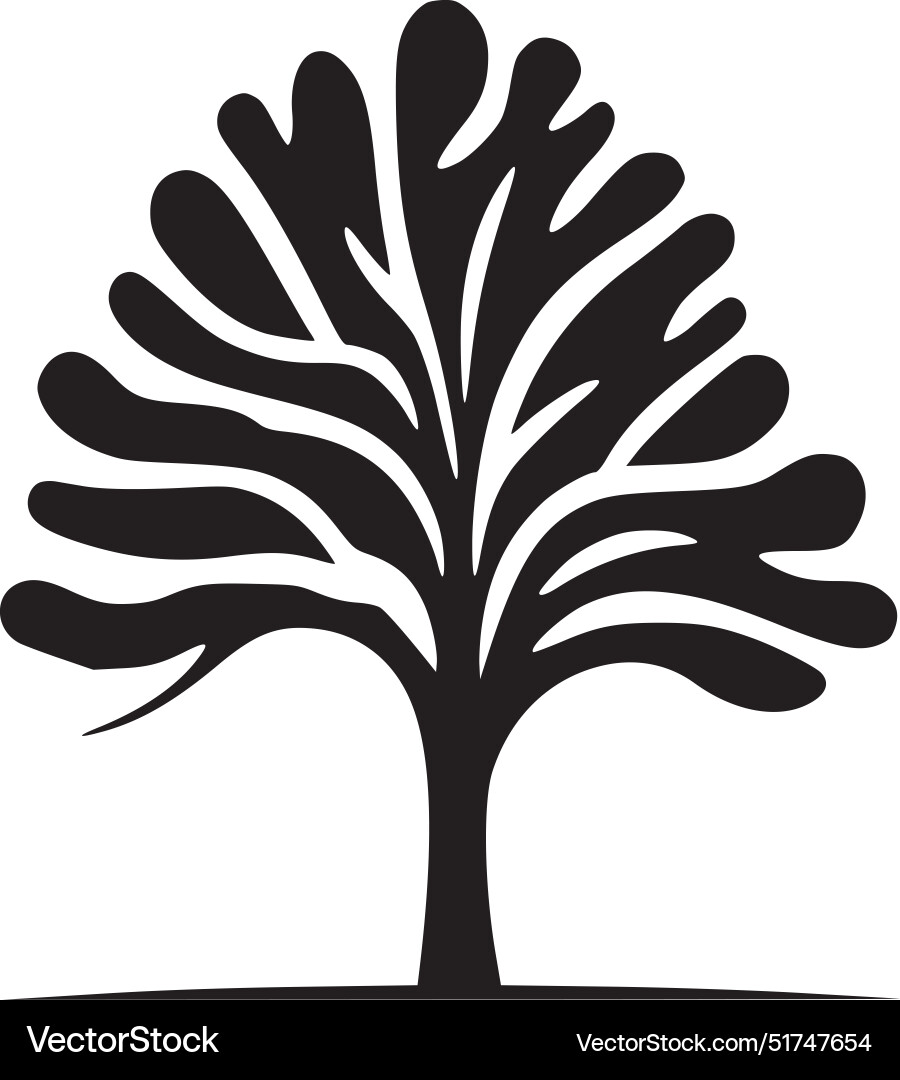 Tree - minimalist and simple silhouette Royalty Free Vector