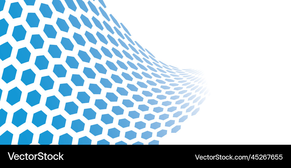 Abstract blue background with hexagon pattern Vector Image