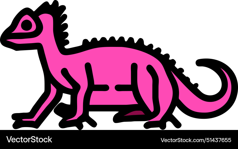 Agama lizard pink icon Royalty Free Vector Image