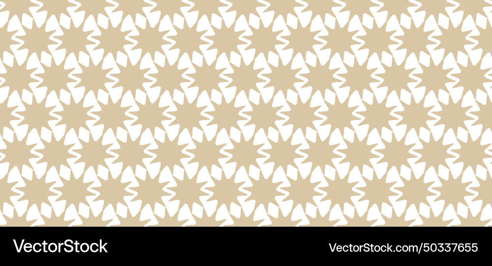 Beige stars a symmetrical seamless pattern Vector Image