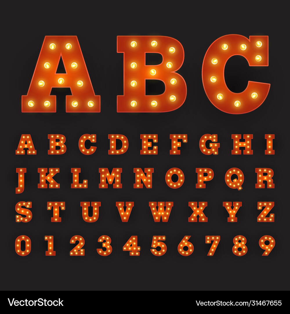 Carnival Letter Display - Round Font Royalty Free Vector