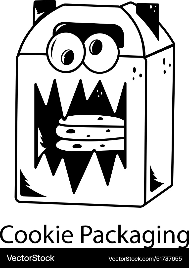 Cookie packaging Royalty Free Vector Image - VectorStock