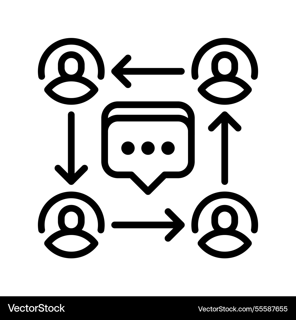 Employee engagement line icon universal creative Vector Image