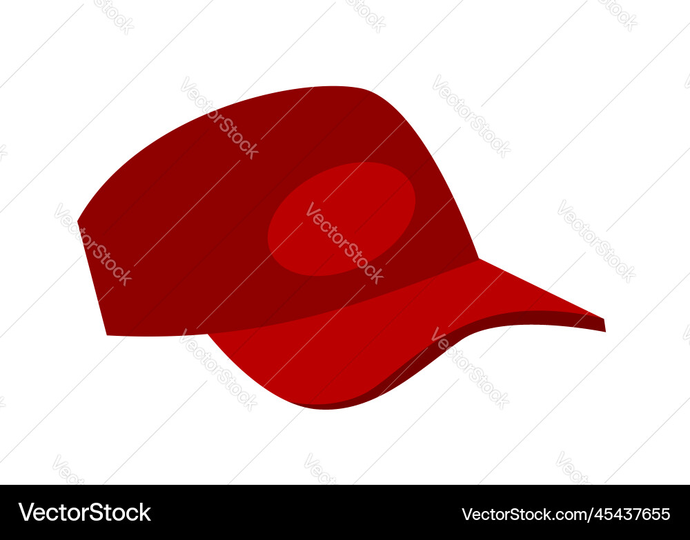 Red baseball cap without logo Royalty Free Vector Image