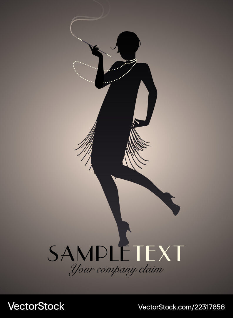 1920s Flapper Charleston Dancer Royalty Free Vector Image
