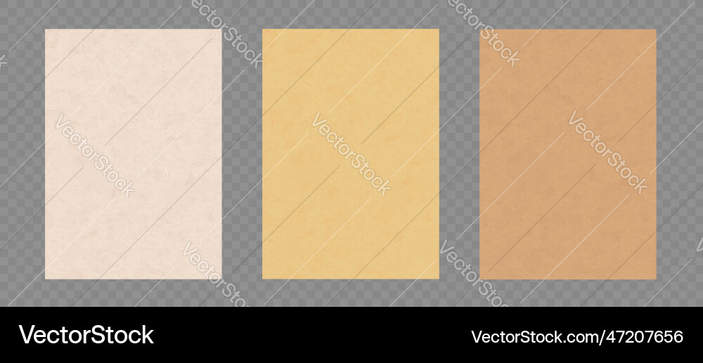 Collection of craft paper textures Royalty Free Vector Image