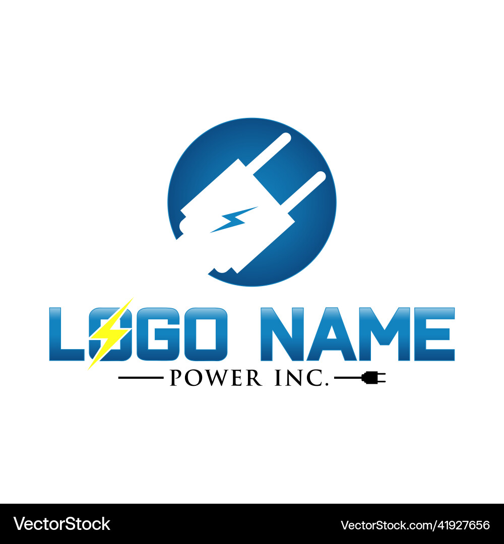 Electric service solutions logo Royalty Free Vector Image