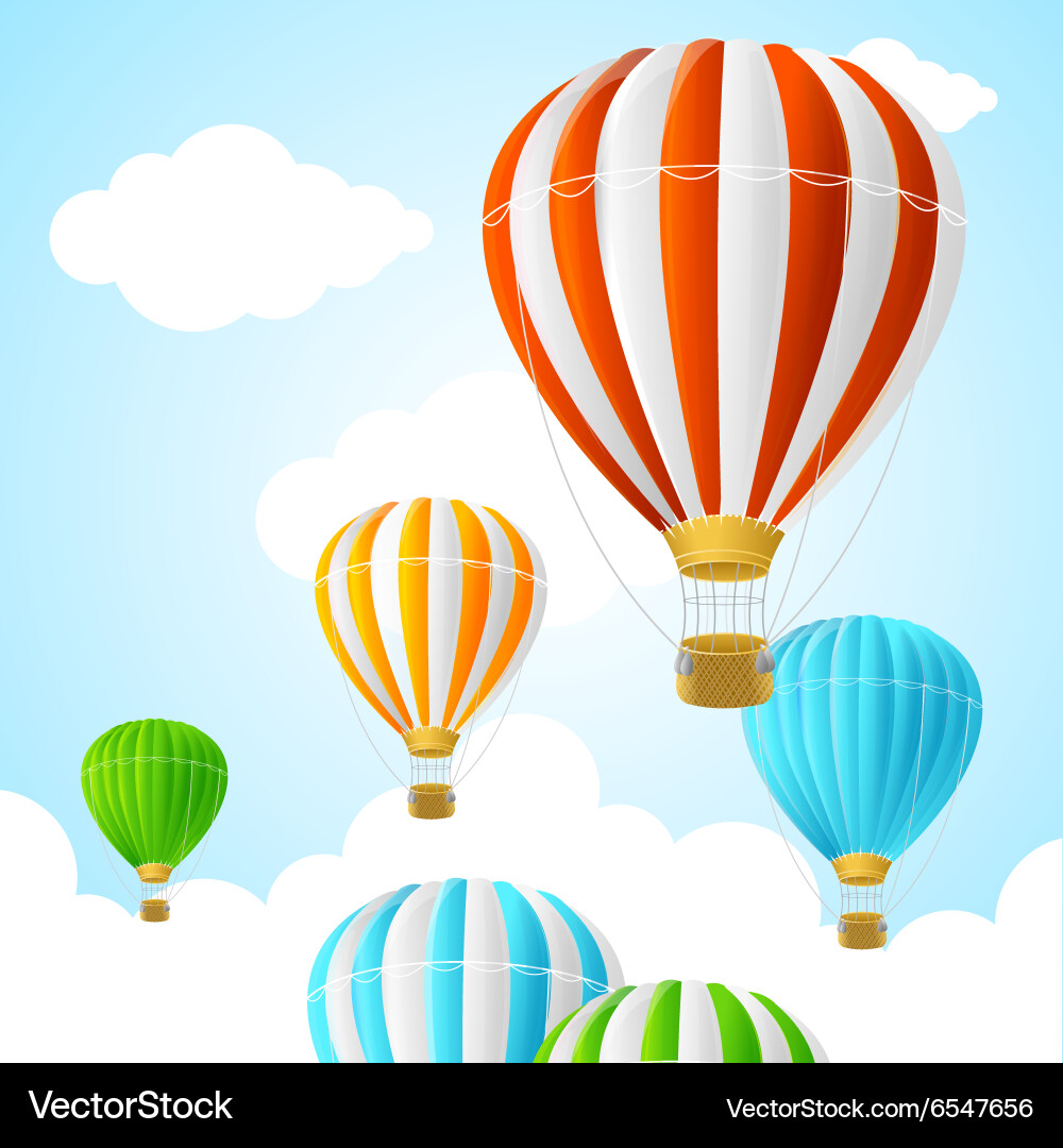Hot air background card Royalty Free Vector Image