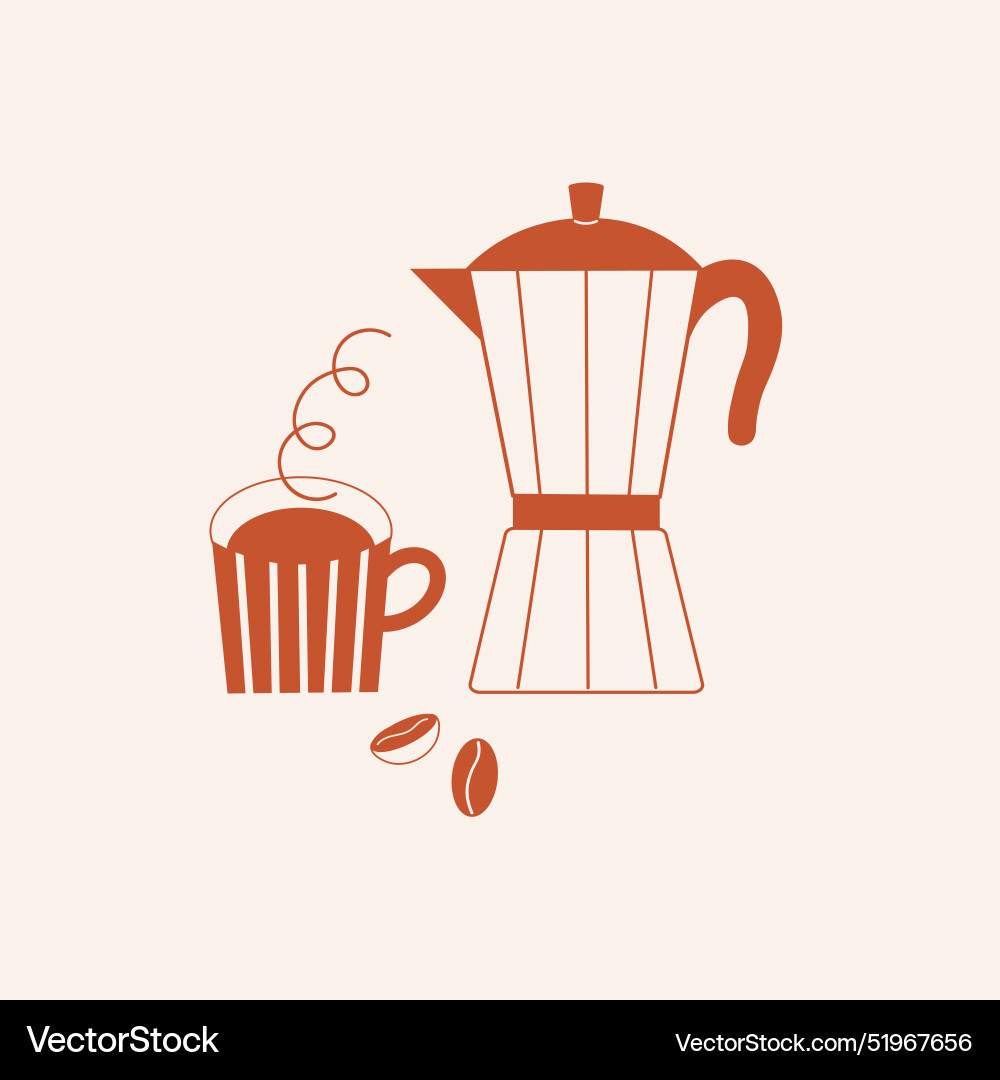 Italian espresso coffee with cup Royalty Free Vector Image