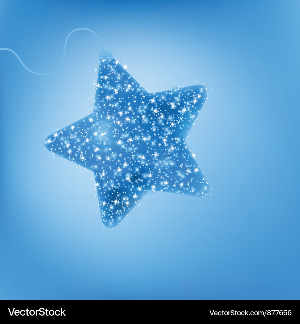 Twinkling blue star Royalty Free Vector Image - VectorStock