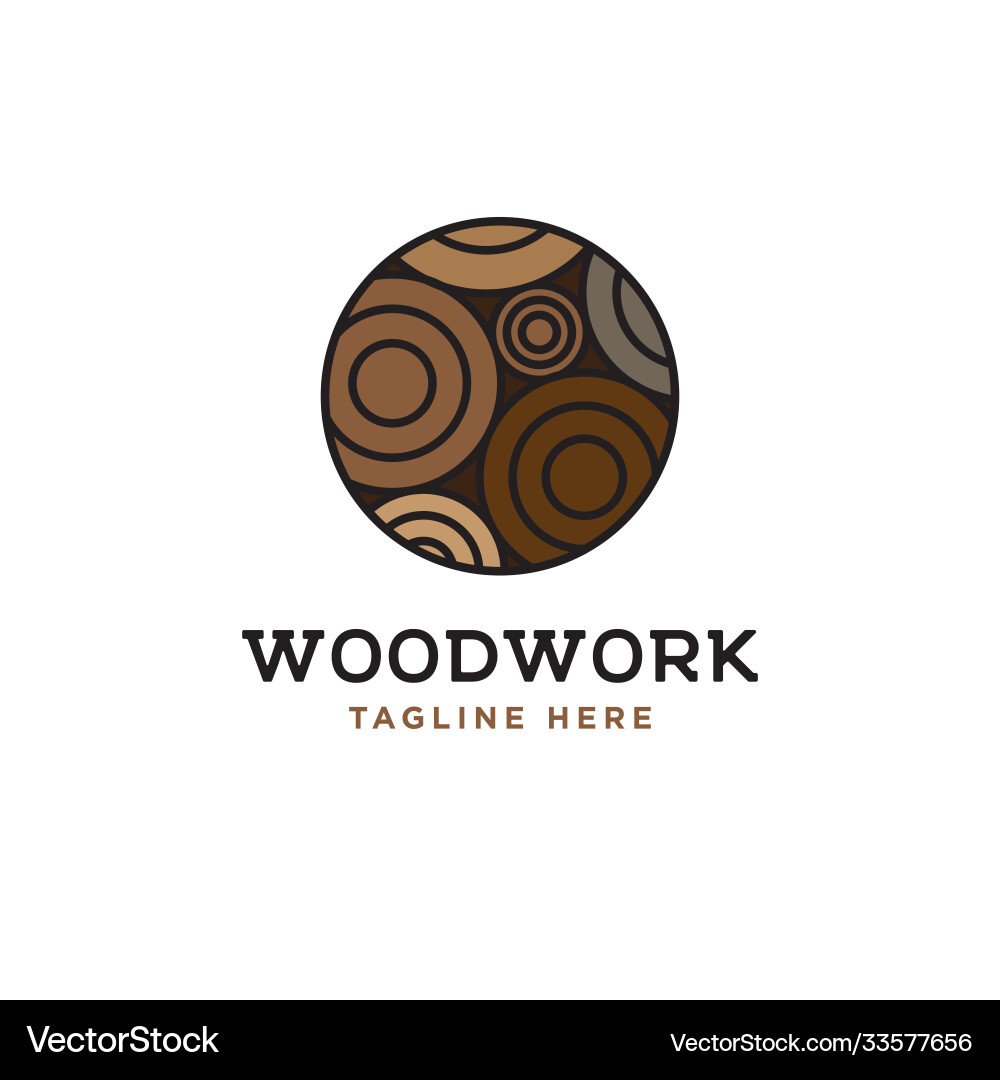 Wood Log & Timber Template Royalty Free Vector Image