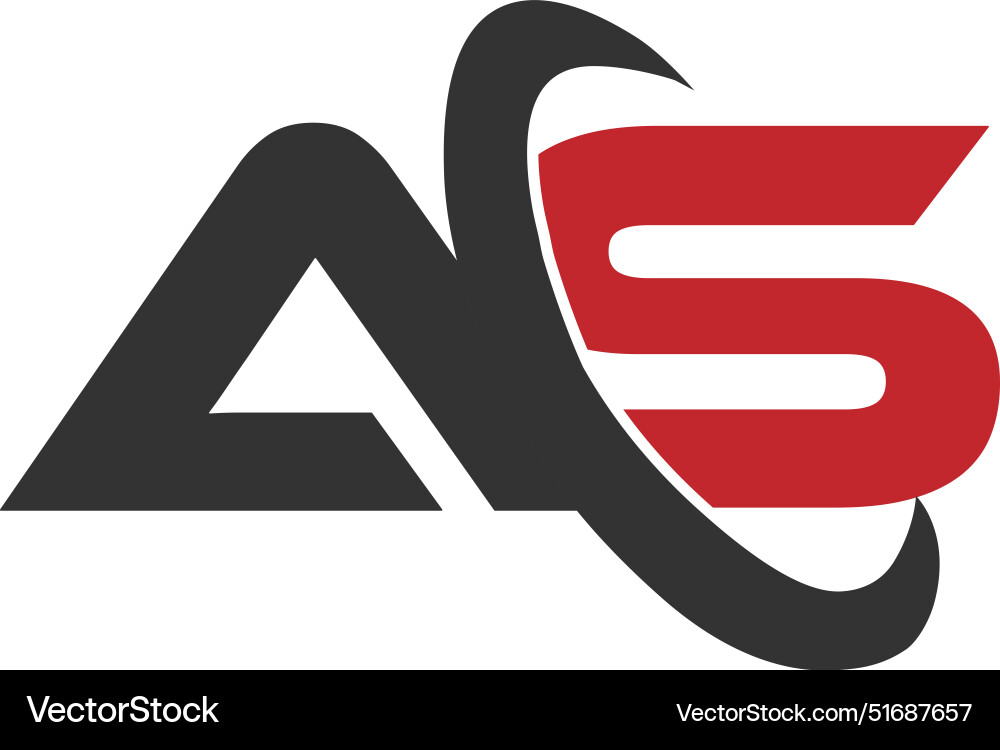 As gaming logo template design sa Royalty Free Vector Image