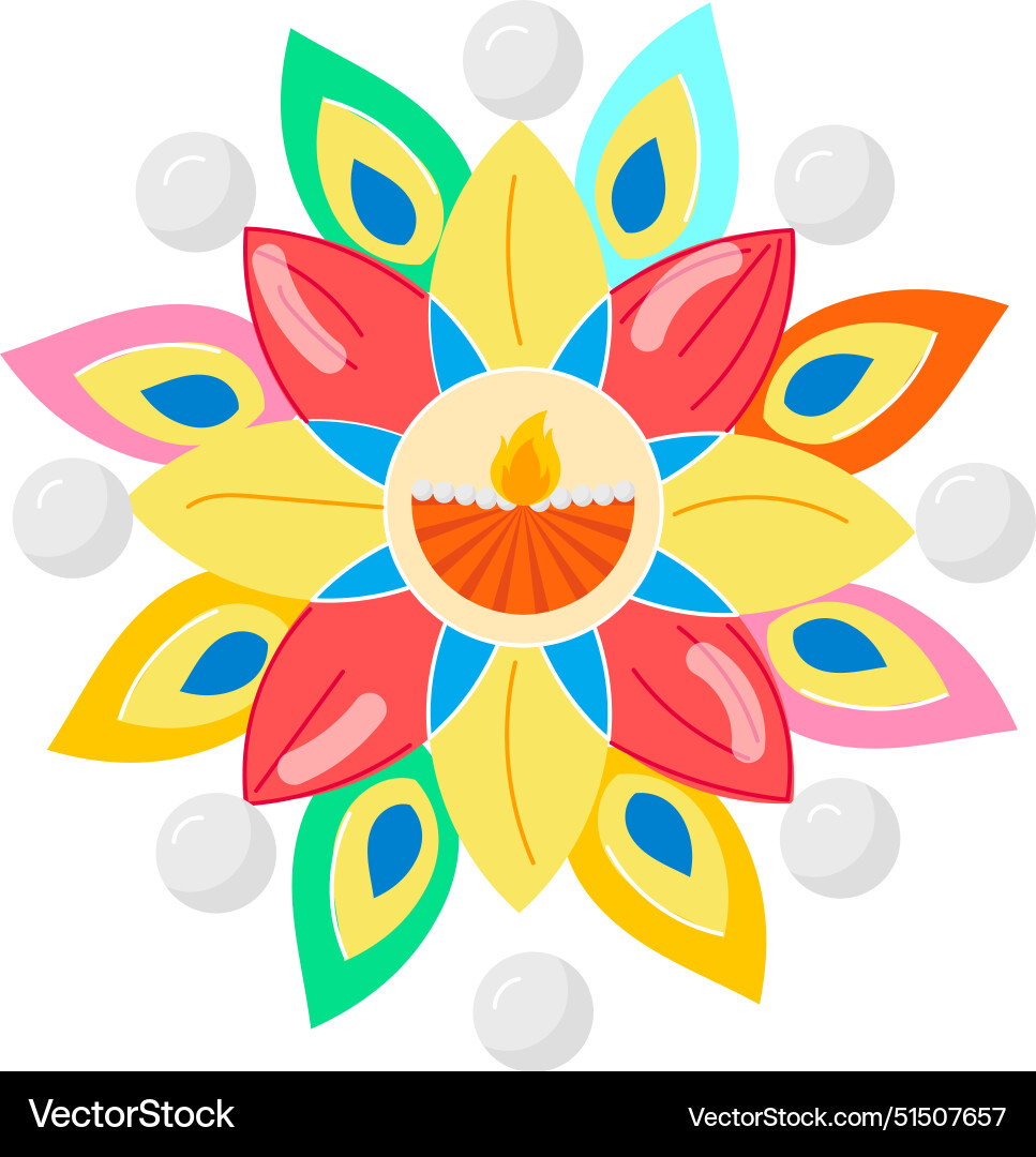 Diwali celebration flat stickers Royalty Free Vector Image