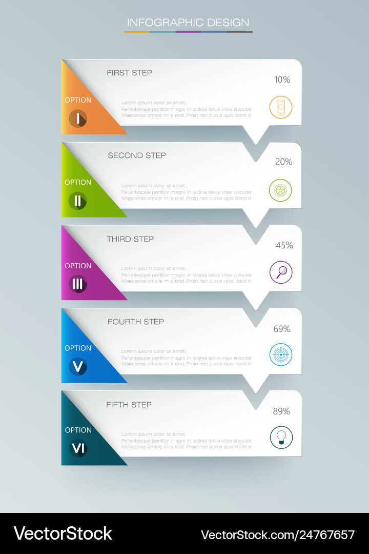 Infographic label design with icons and 5 options Vector Image