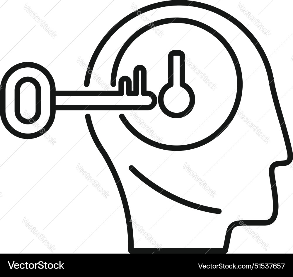 Mind unlock concept image Royalty Free Vector Image