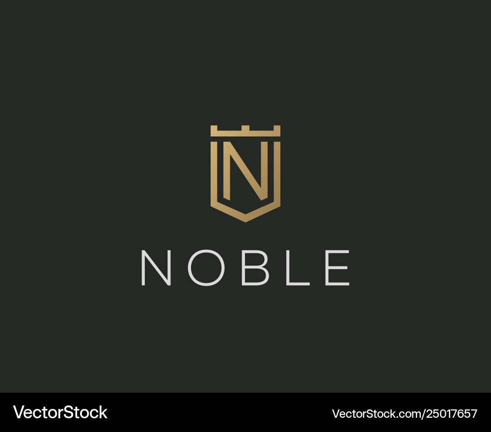 Premium monogram letter n initials logotype Vector Image