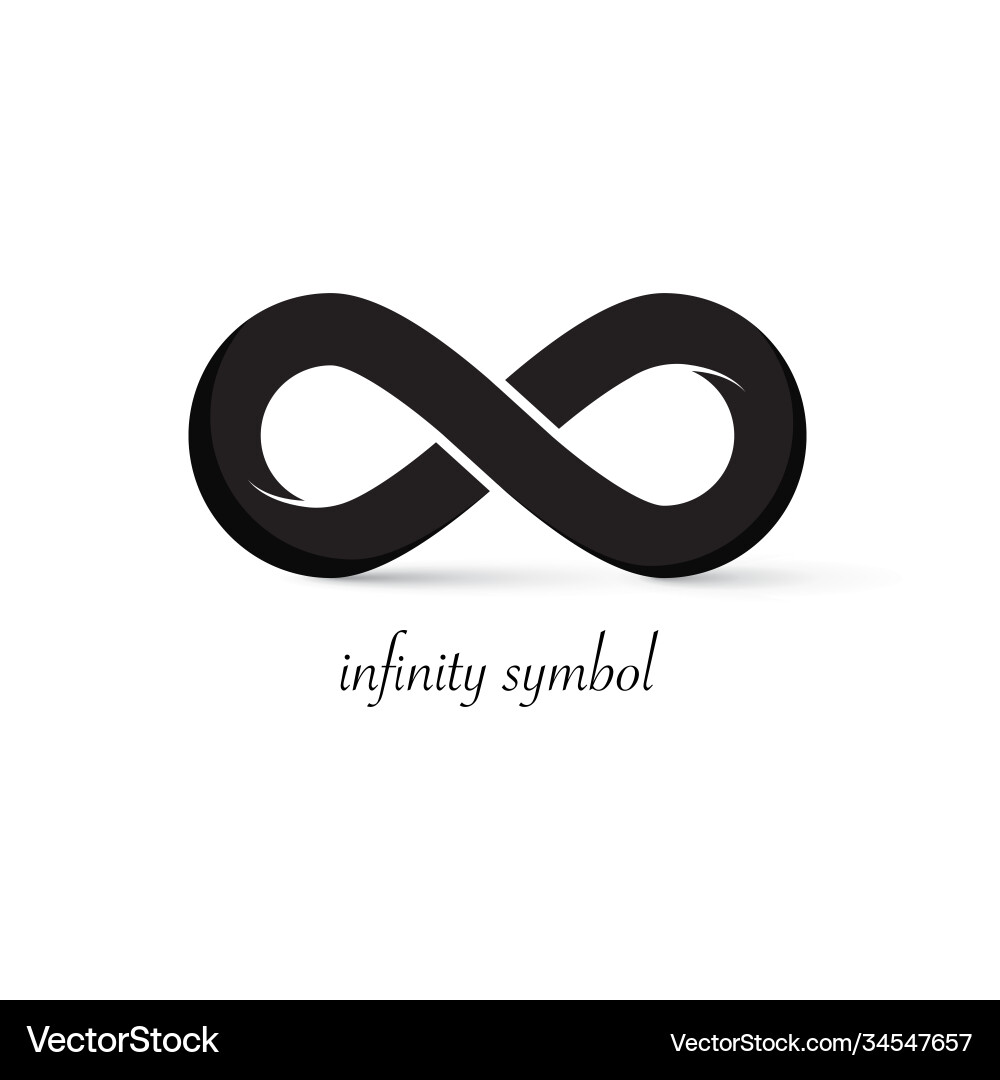 Simple infinity symbol isolated Royalty Free Vector Image