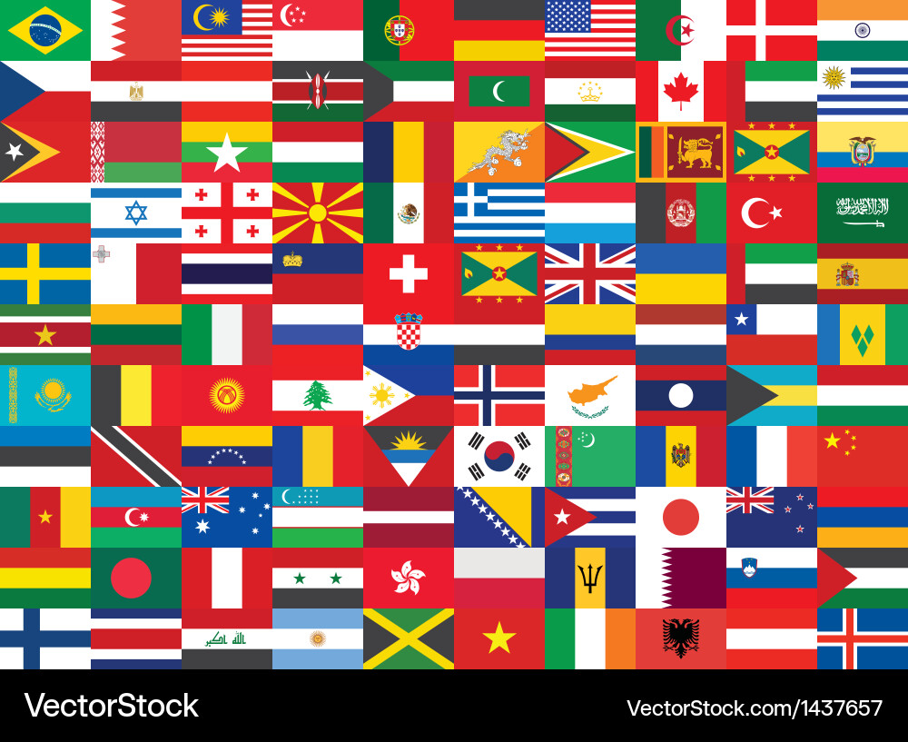 World flags background Royalty Free Vector Image