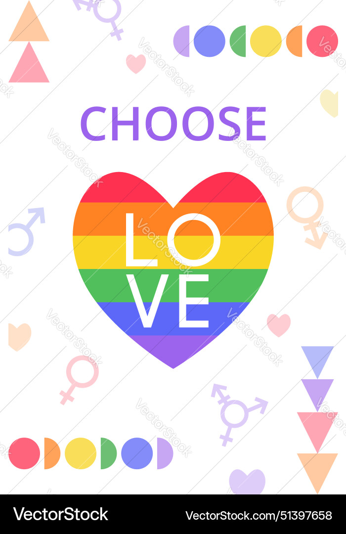 Abstract geometric poster for pride month Vector Image