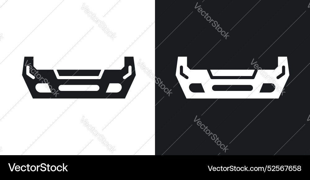 Car bumper icon set on white background Royalty Free Vector