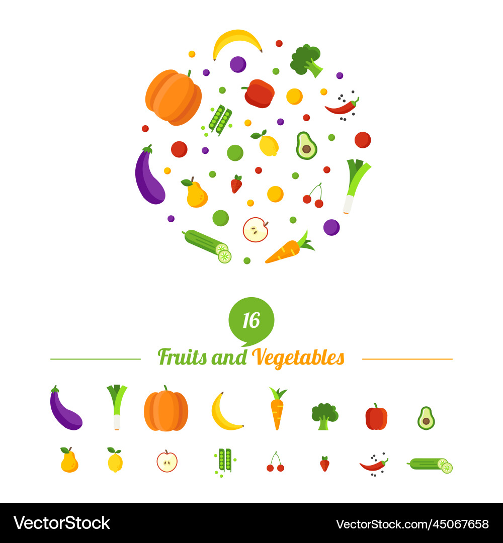 Healthy food circle Royalty Free Vector Image - VectorStock