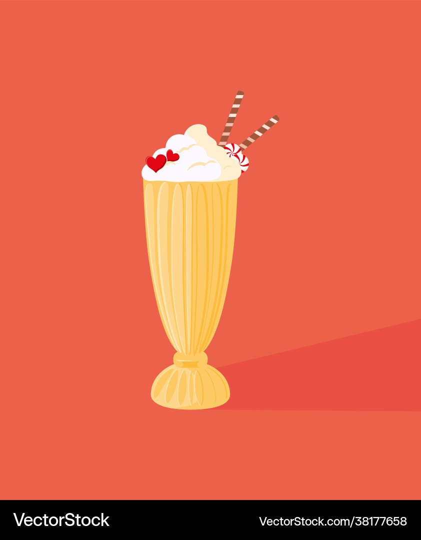 Milkshake design element Royalty Free Vector Image