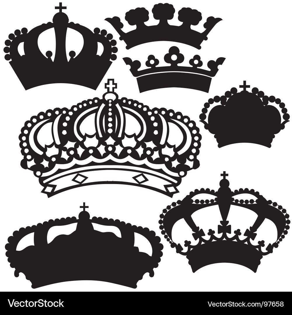 Royal crowns Royalty Free Vector Image - VectorStock