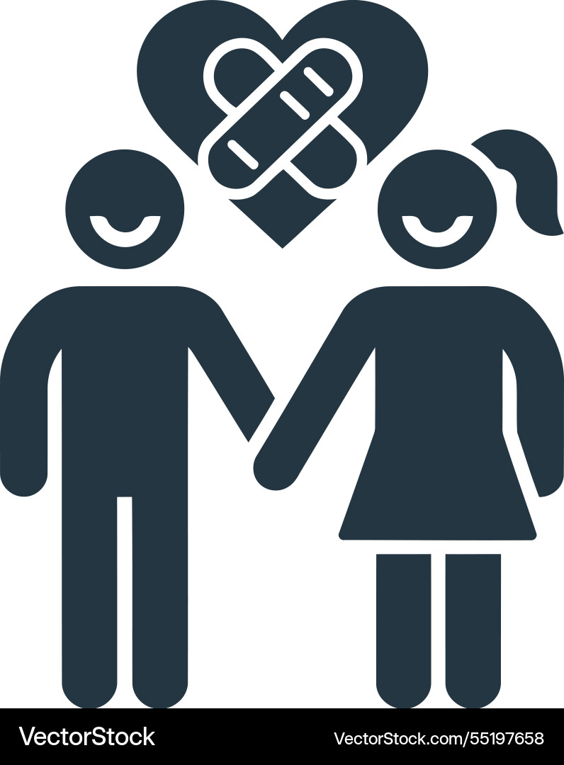 Supportive relationship icon Royalty Free Vector Image