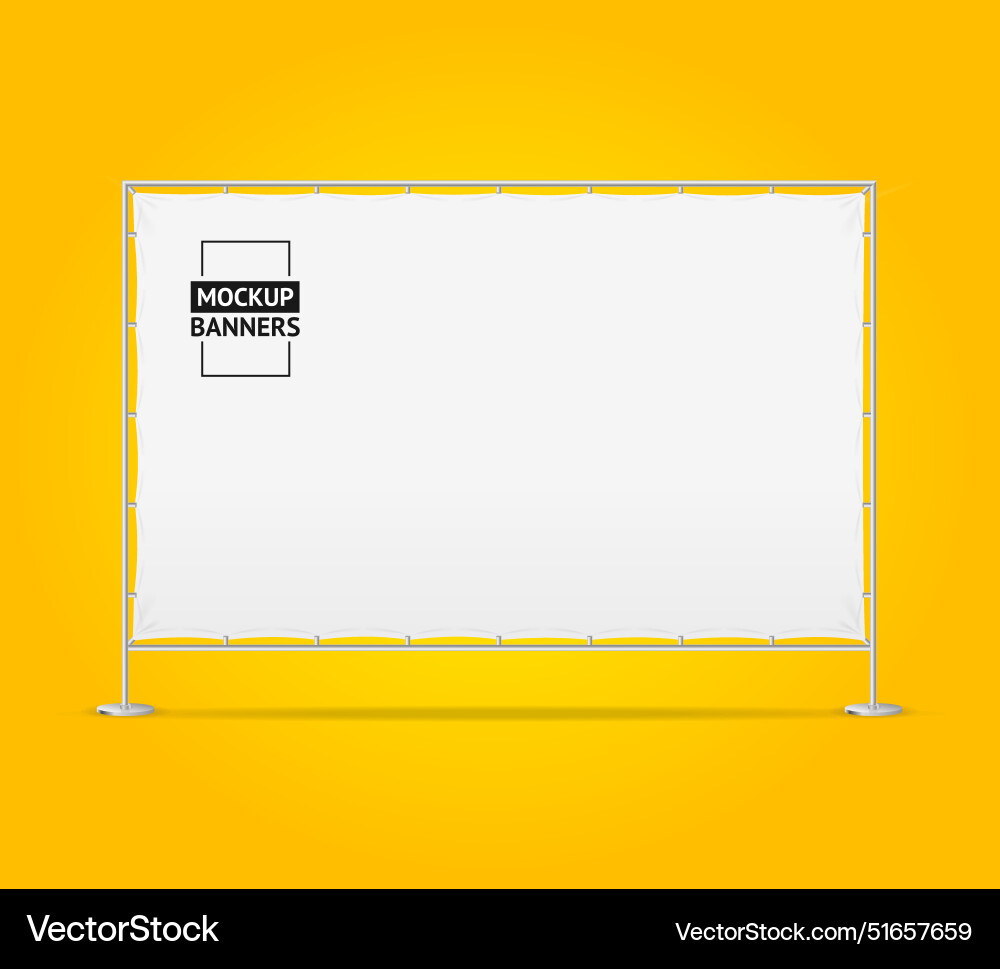 3d white blank advertising stand empty template Vector Image