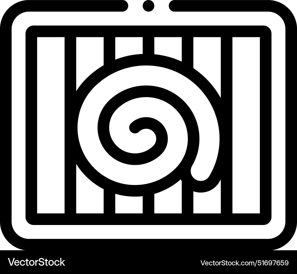 Boerewors icon thin linear style design isolated Vector Image