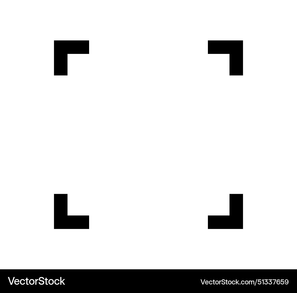 Camera frame viewfinder screen icon photo focus Vector Image