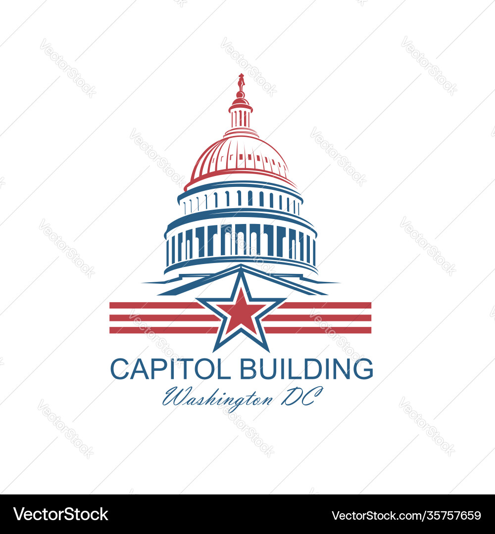 Capitol building icon Royalty Free Vector Image