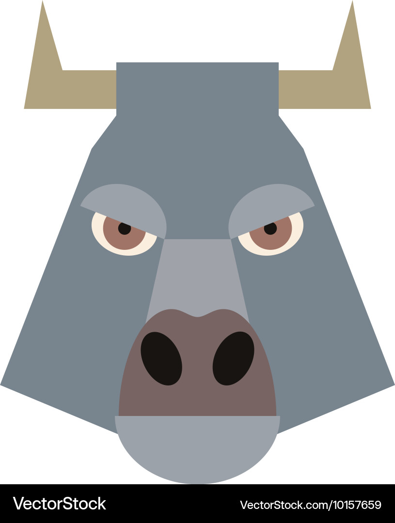 Cartoon bull icon Royalty Free Vector Image - VectorStock