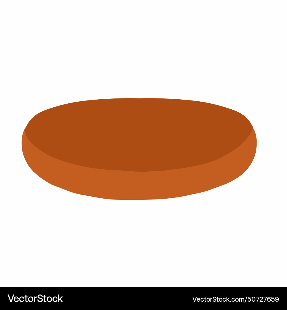 Crispy fried pork cutlet in cartoon flat style Vector Image