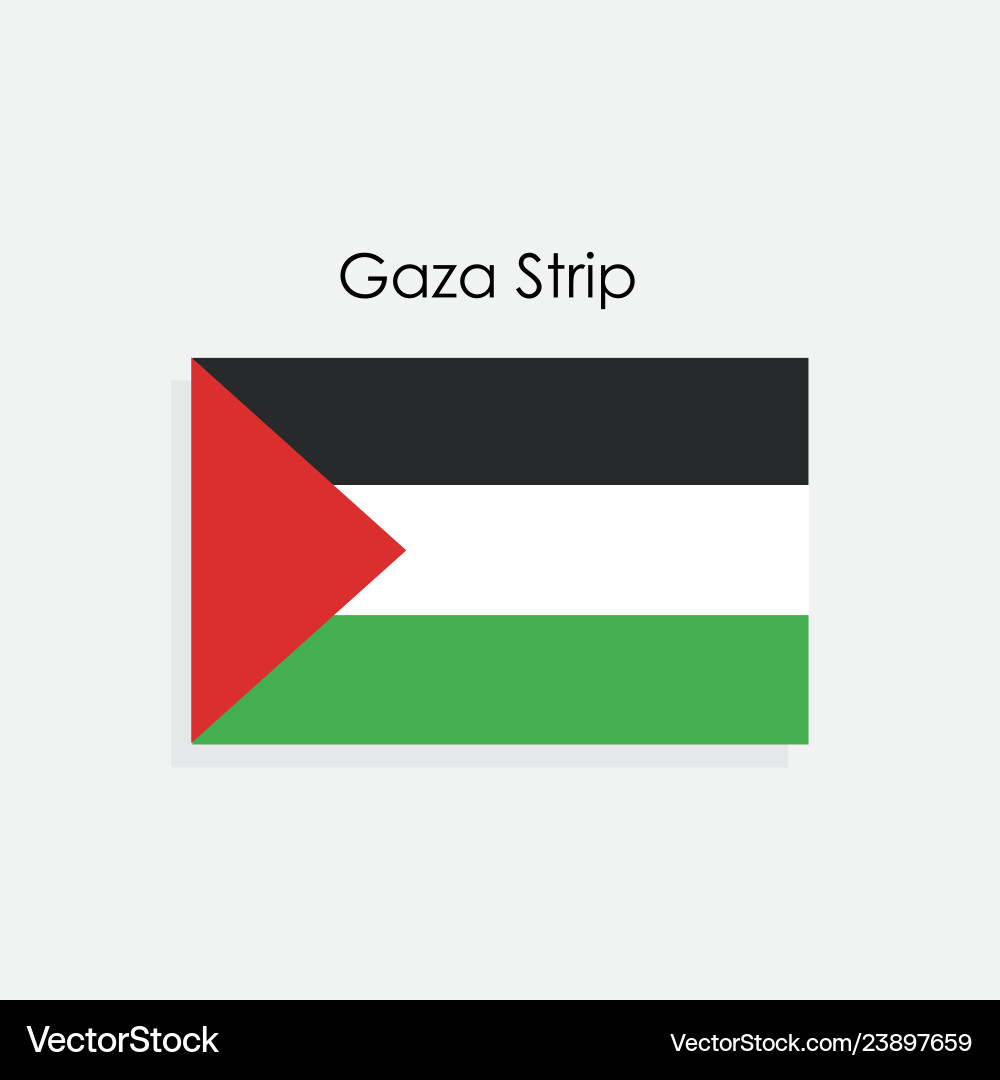 Gaza strip flag Royalty Free Vector Image - VectorStock