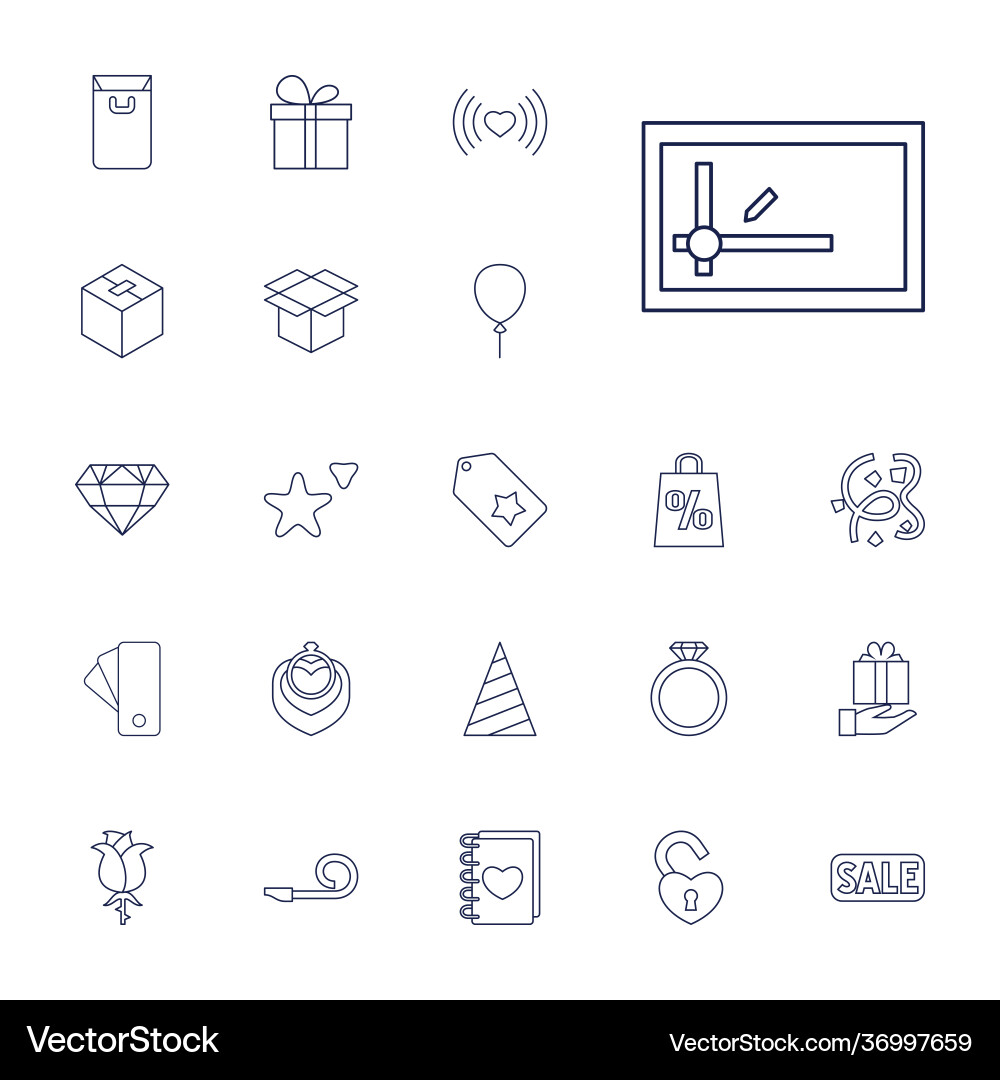 Gift icons Royalty Free Vector Image - VectorStock