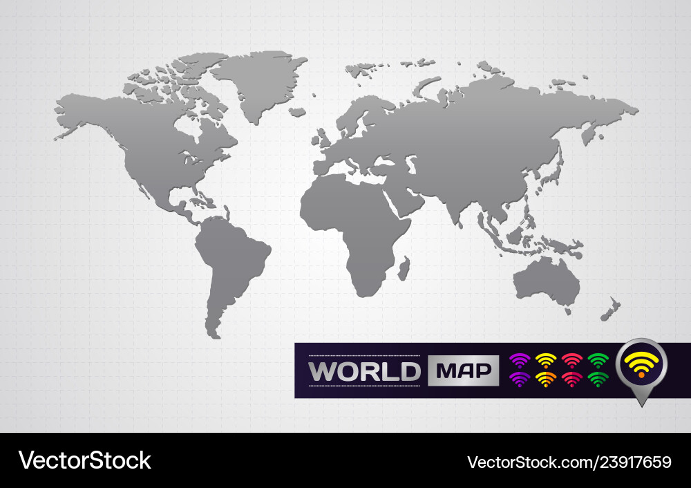 Grand world map graphic element Royalty Free Vector Image