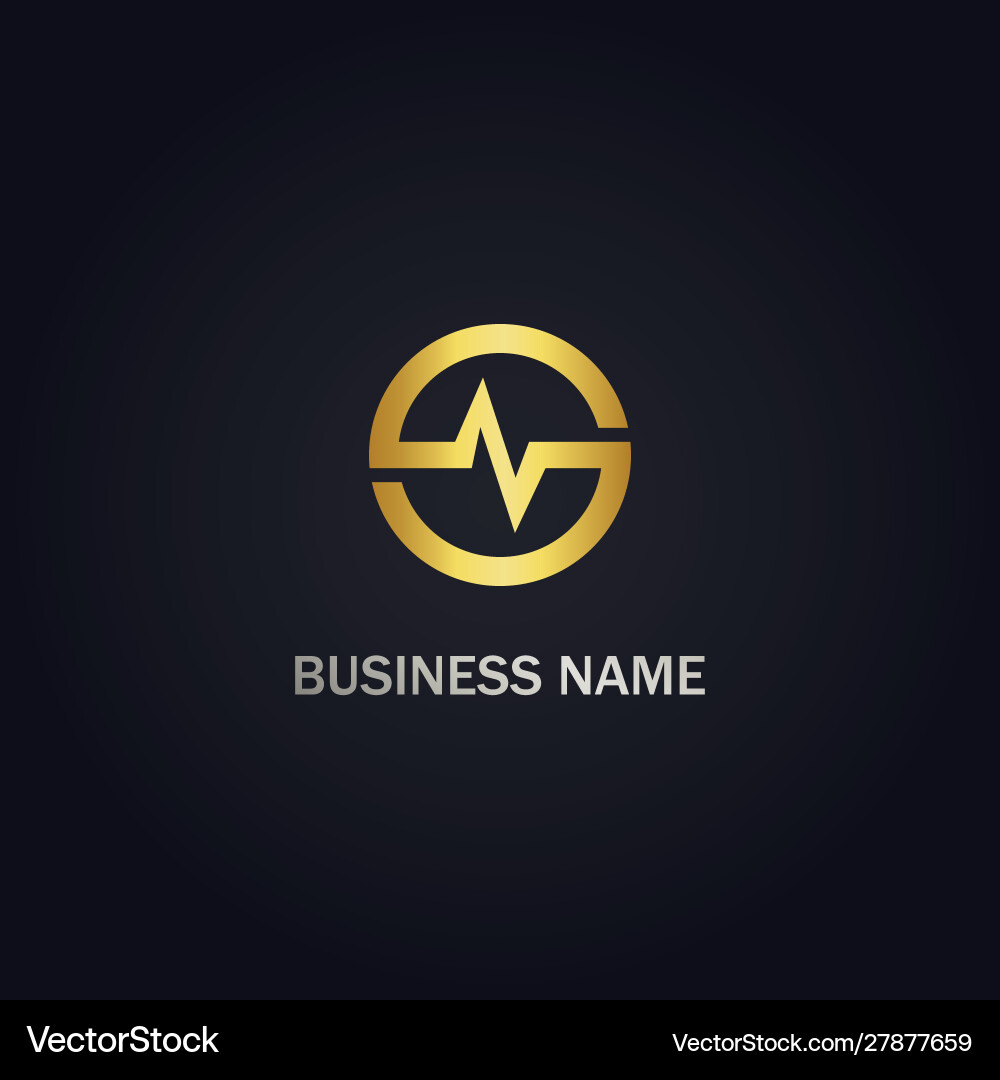 Pulse sign logo Royalty Free Vector Image - VectorStock