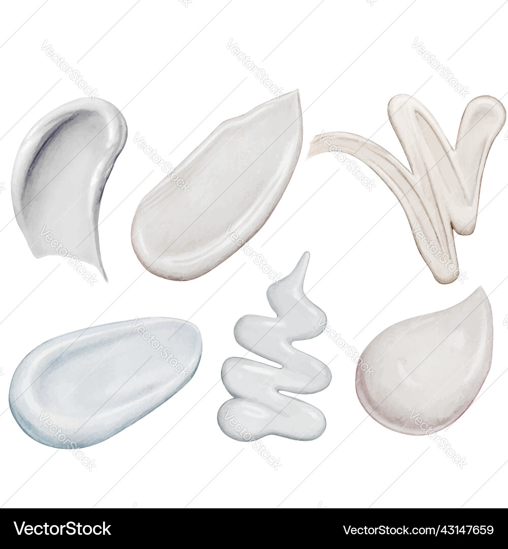 Watercolor makeup color blotches Royalty Free Vector Image